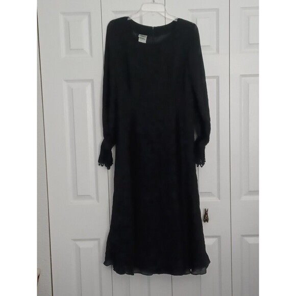 Laura Ashley | Dresses | Laura Ashley Silk Evening Dress Black Long ...